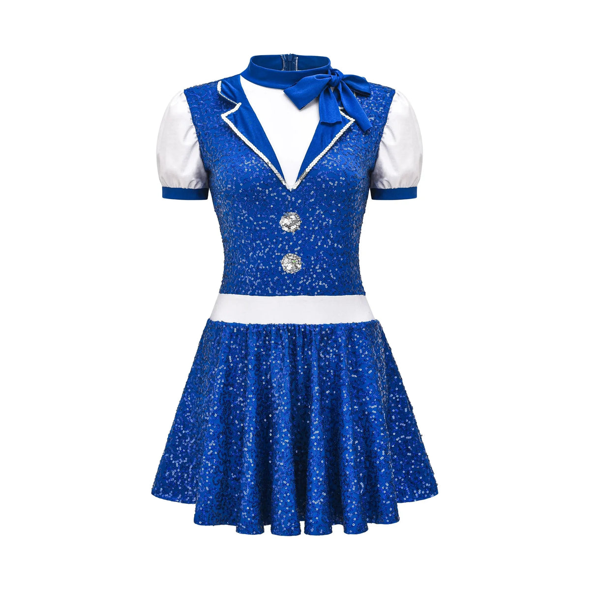 De La Diva 'Escape to the Sky' Blue Sequin Air Hostess Dance Costume ...