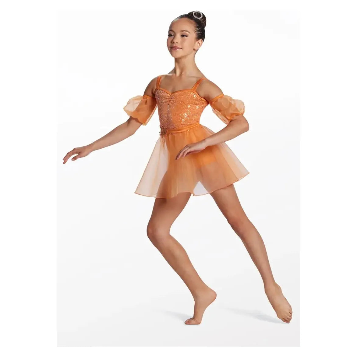 'Your Hand is Safe in Mine' Puff Sleeve Sequin Dress Dance Costume ...