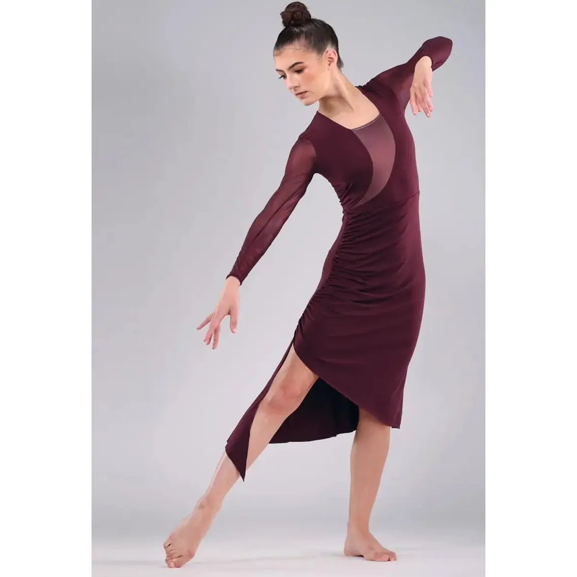 'Reckless' Contemporary Lyrical Asymmetric Plunge Dress Dance Costume ...